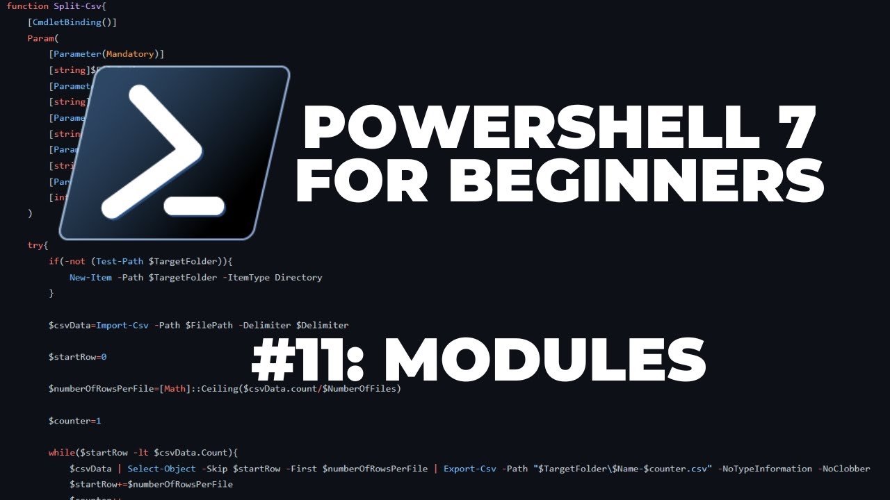 PowerShell 7 Tutorials for Beginners #11 : Modules