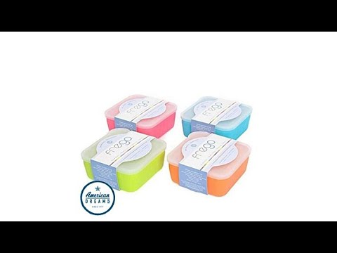 Frego 4pack 2cup Glass and Silicone Food Storage Bowls