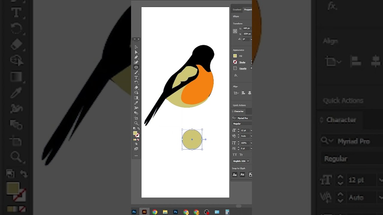 Learn How To Draw A Bird In Adobe Illustrator CC 2023!