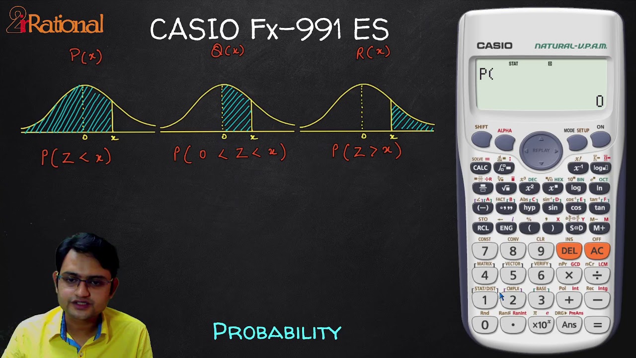 Scientific Calculator fx 991 es | Probability of Standard Normal Distribution