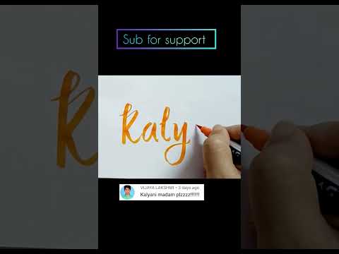 kalyani name calligraphy || #lettering #calligraphy #shorts #name