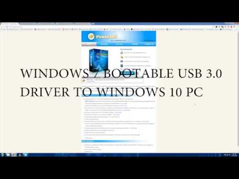 How to Install Windows 7 Bootable USB 3.0 Driver to Windows 10 PC