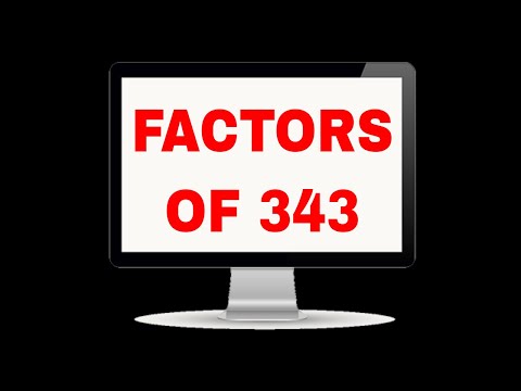 Factors of 343