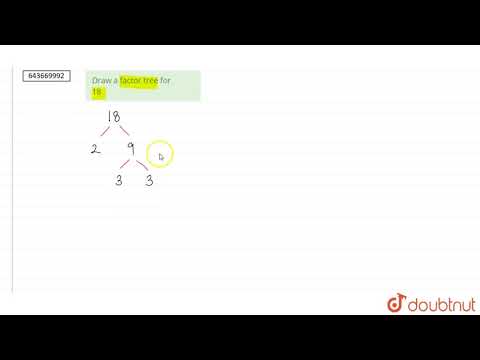 Draw a factor tree for18 | 6 | PLAYING WITH NUMBERS | MATHS | ICSE | Doubtnut