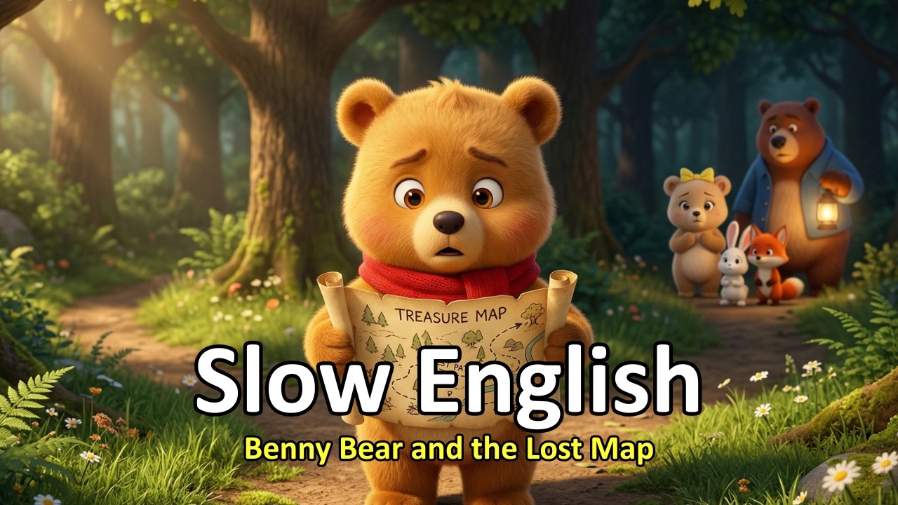 Benny Bear and the Lost Map | Easy English Story (A2)