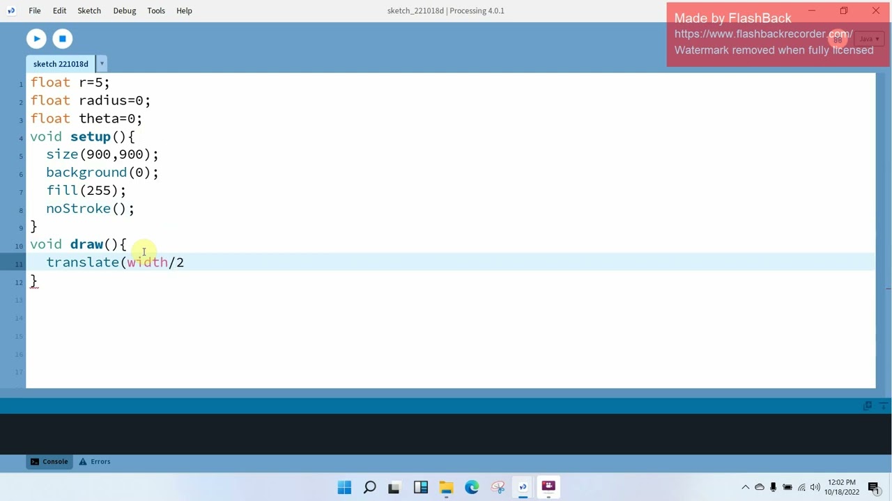 Generative Art | Animation | Processing | Spiral Animation in Processing with code