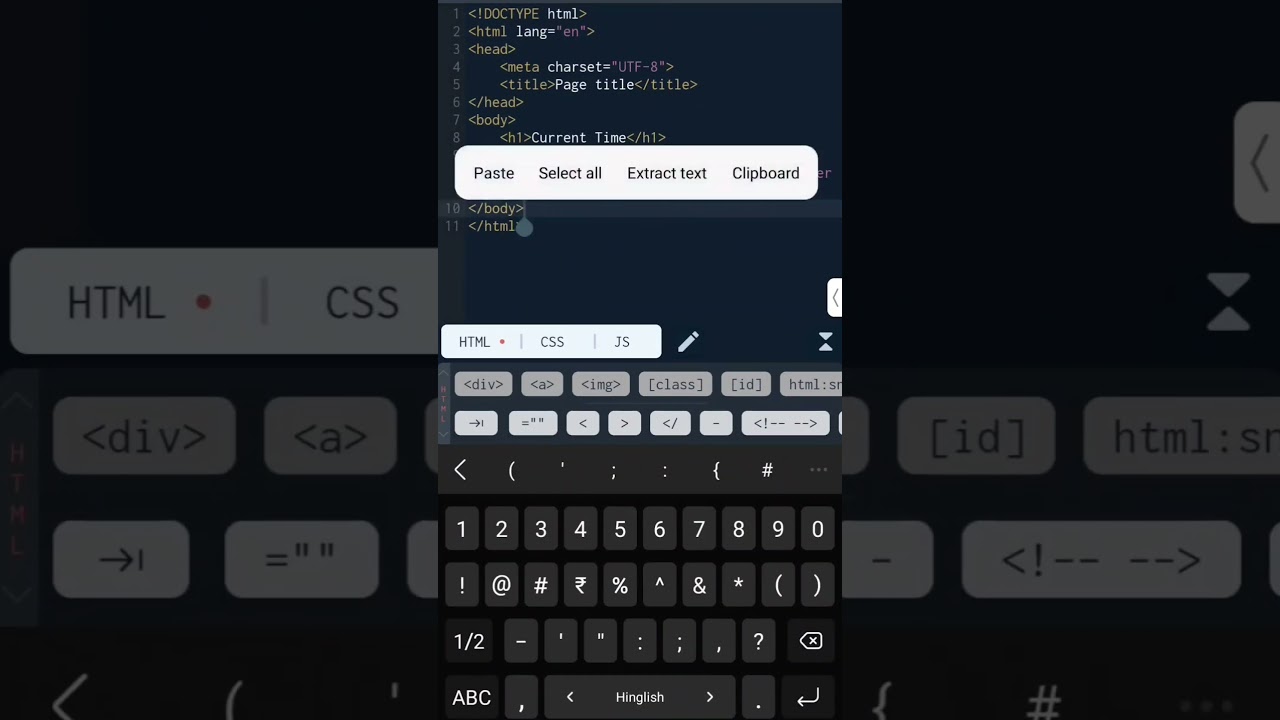 How to Display Current Date and Time in Website using HTML, CSS and Javascript #trending  #shorts