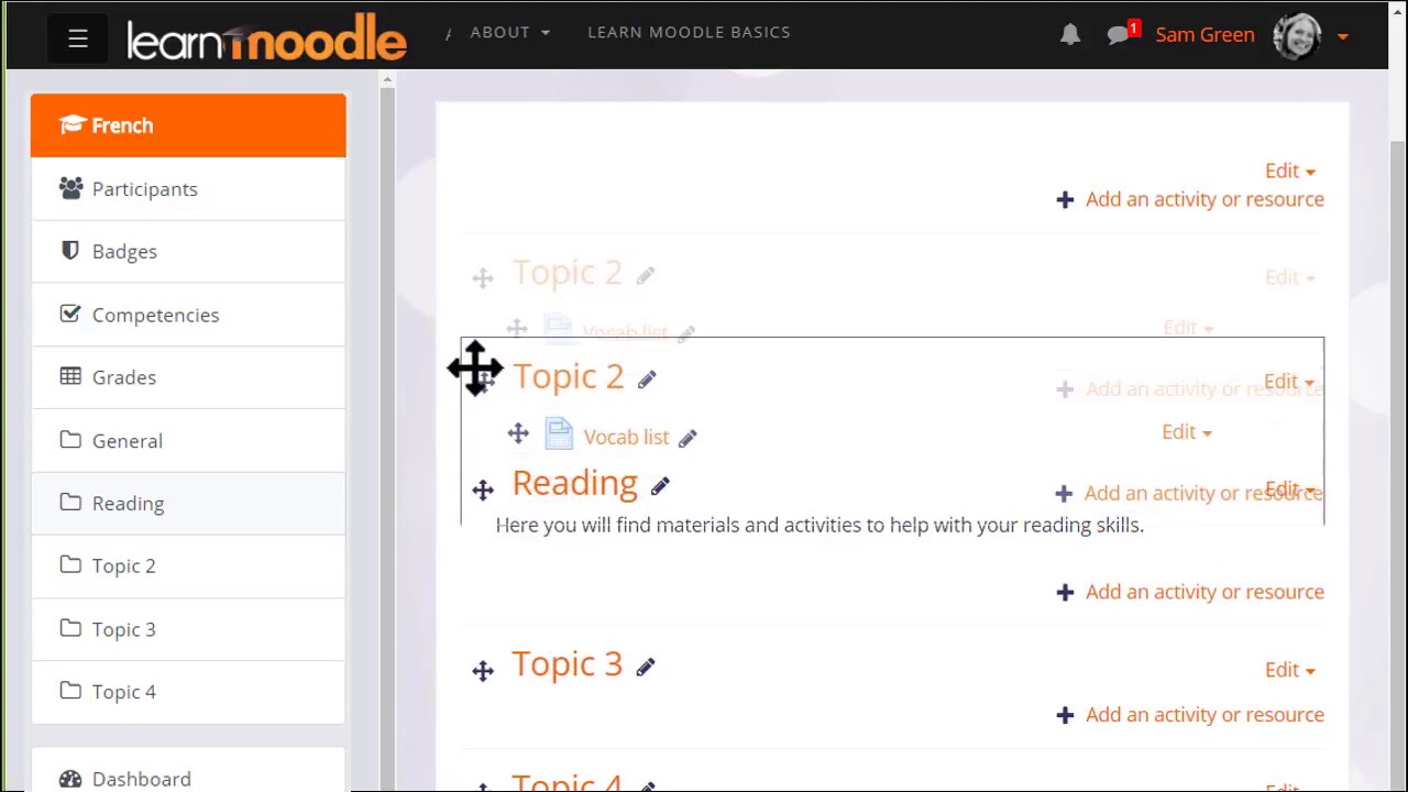 4  Editing course sections Moodle 3 5