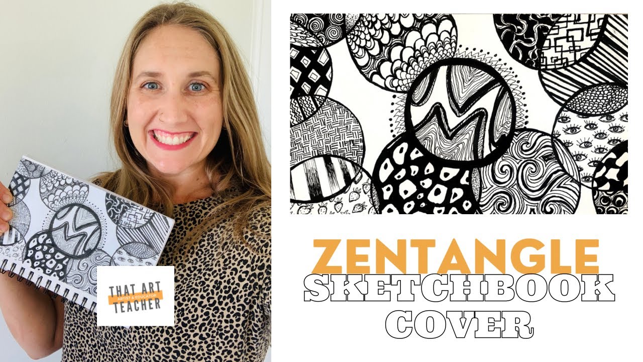 Step by Step Zentangle Tutorial | Sketchbook Cover Ideas