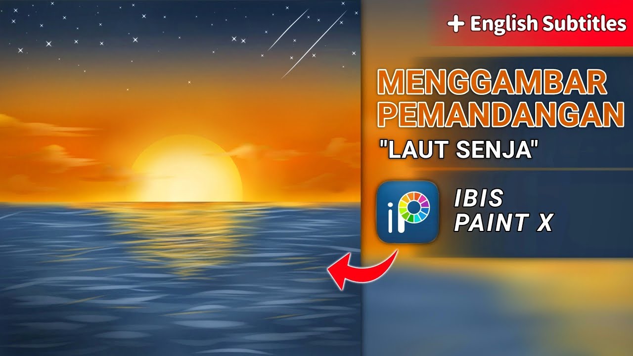Ibis Paint X Tutorial How to Draw a Sunset Seascape