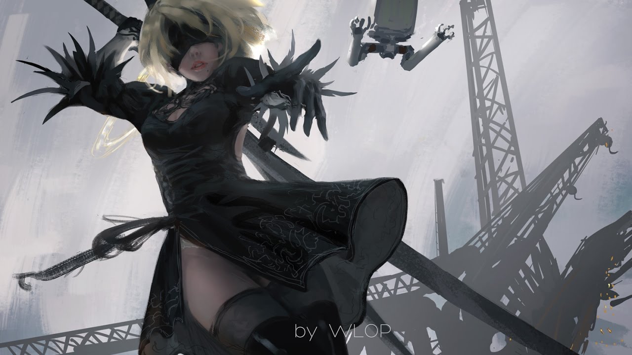 Painting process - 2b (NieR Automata )