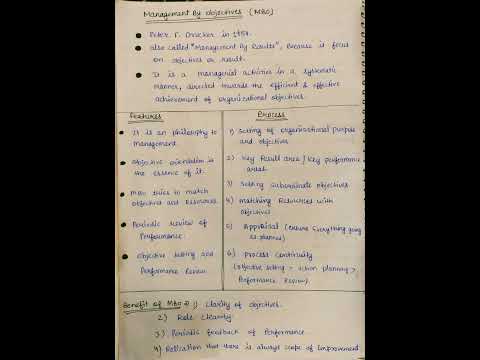 Management By Objectives | MBO, It's Features & Process In Chart Form | Nta Net Commerce/Management.