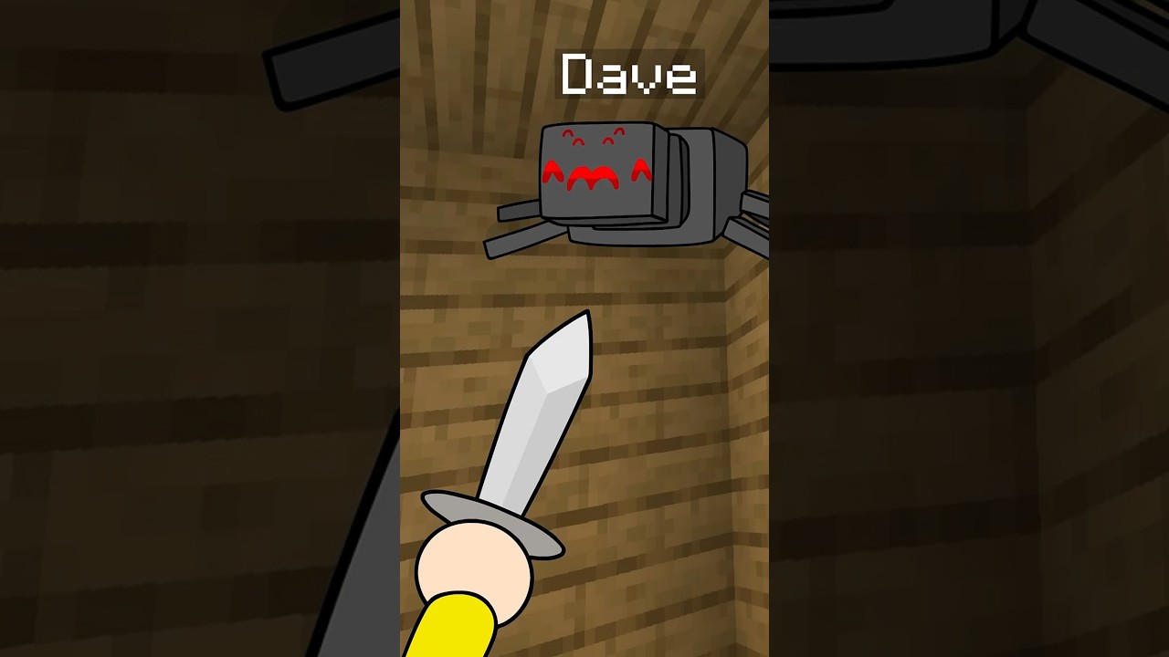 When a Spider gets inside your Minecraft house (Animated #shorts)