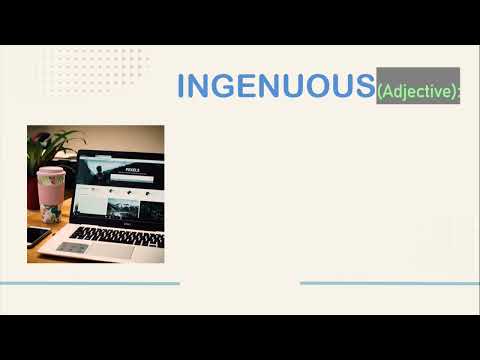INGENUOUS | Dictionary| Thesaurus| Vocabulary| Synonyms|Word| Meaning| English| Language|