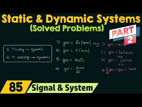 Static and Dynamic Systems (Solved Problems) - Part 2 Video Lecture - Crash Course for GATE ECE ...