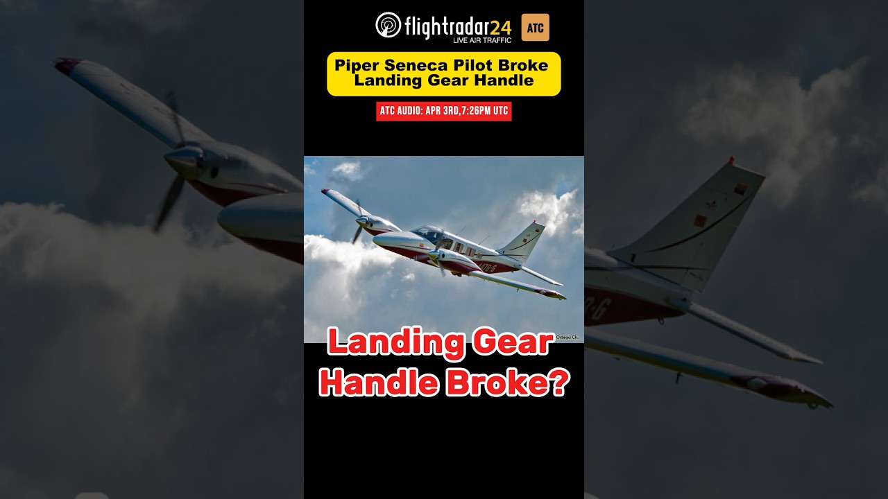 Landing Gear Handle Snapped Mid-Flight #emergency #pilot