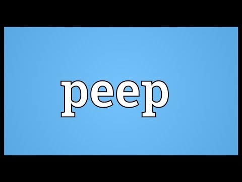 Peep Meaning