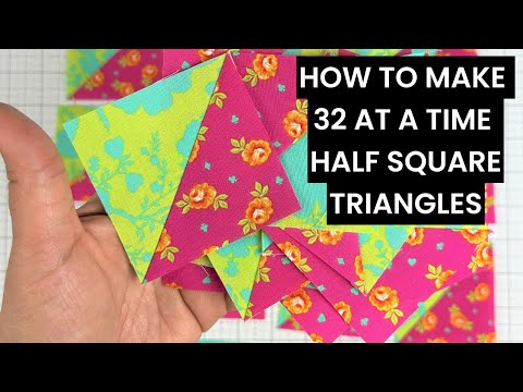 Unbelievable Quilting Hack: Making 32 Half Square Triangles HSTs at Once!