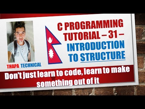 Learn C Programming Tutorial 31 Introduction to Structure Part 1 Define Declare Initialize ...