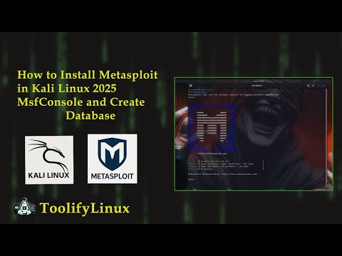 Install Metasploit on Kali Linux 2025 | Setup & Connect msfconsole Database Easily #toolifylinux