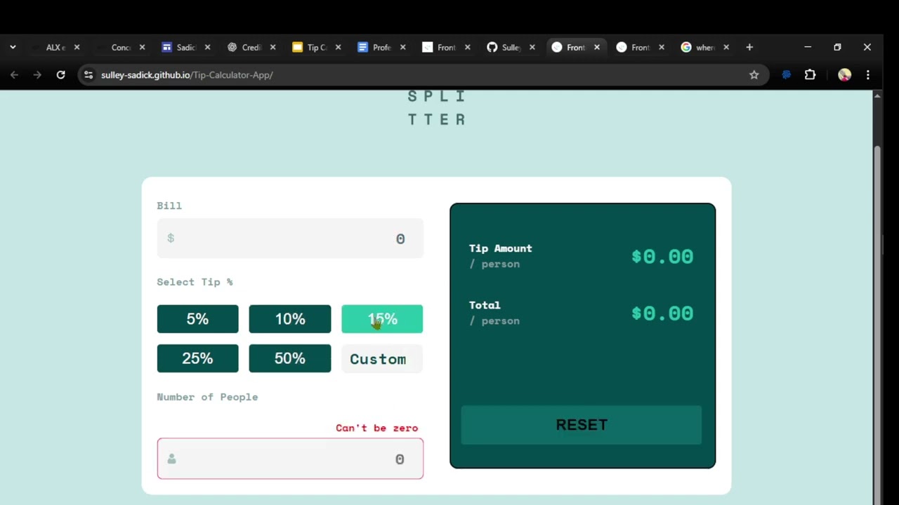 tip calculator sample video