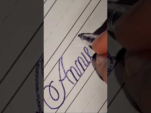 Say my name -- Annie! Beautiful Cursive Writing #calligraphy #easy #lettering #how #curso #relaxing