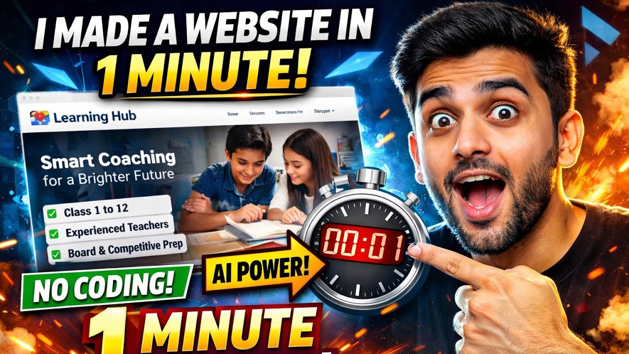 I Built a Professional Website in 1 Minute Using AI 🤯❤️ #ai #aiwebsitebuilder #googleantigravity
