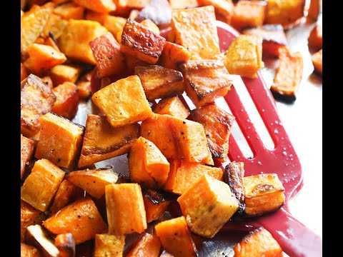 Oven Roasted Sweet Potatoes Recipe - Try This Simple & Savory Side! - by Pip and Ebby
