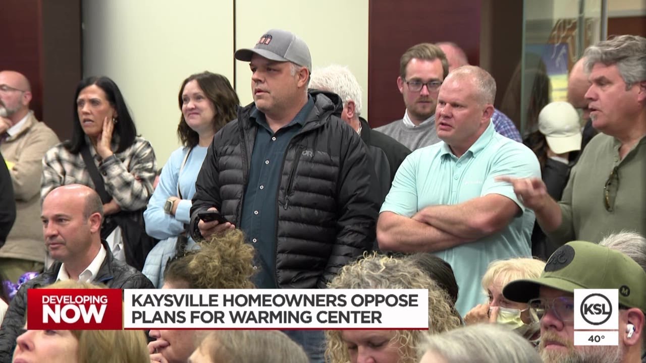 Kaysville homeowners show up in large numbers to oppose warming center