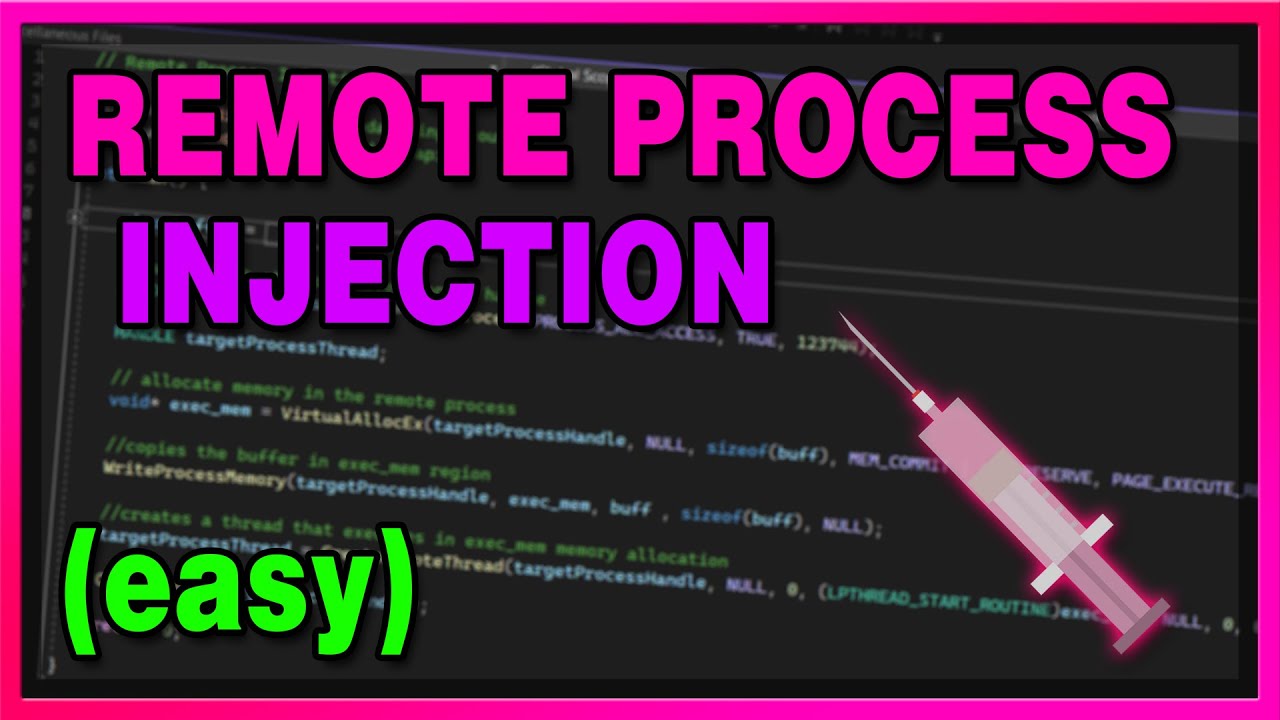 Remote Process Injection C Tutorial | C Malware Development