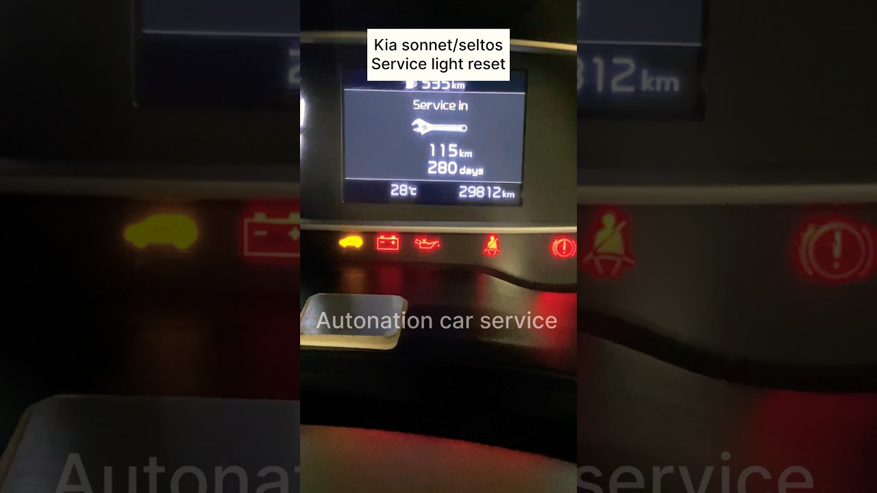 Kia sonnet/seltos service reset | #service #reset #process