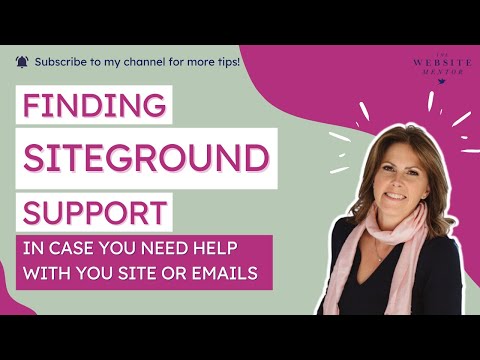 Getting support from Siteground