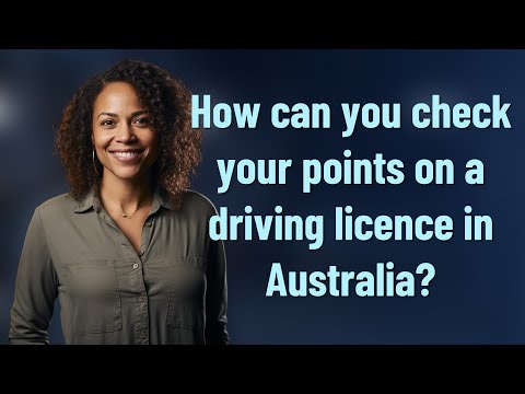 How can you check your points on a driving licence in Australia?