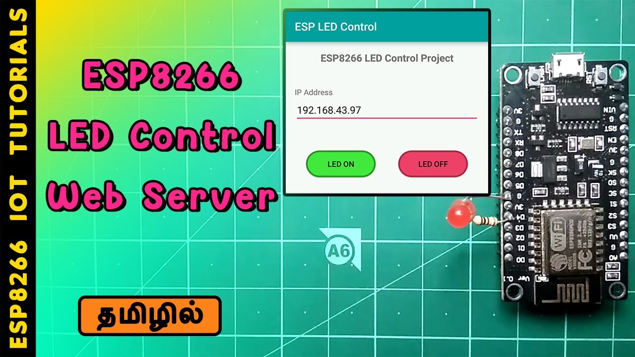 ESP8266 LED Control with WebServer | Sathish Deva