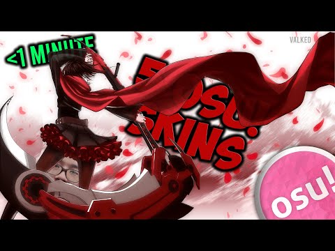 5 POPULAR osu! SKINS in under 1 MINUTE!!