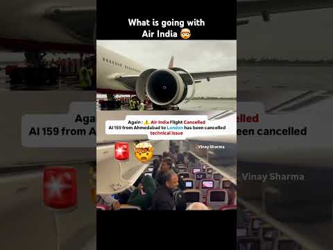 Air India flight AI 159 from Ahmedabad to London was canceled due to a technical issue.#airindia