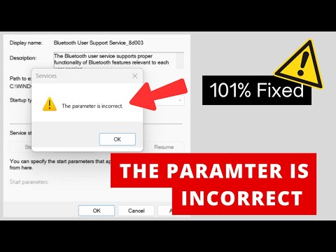 The Parameter is Incorrect in windows 11/10 | How to Fix Parameter Incorrect Bluetooth ✅