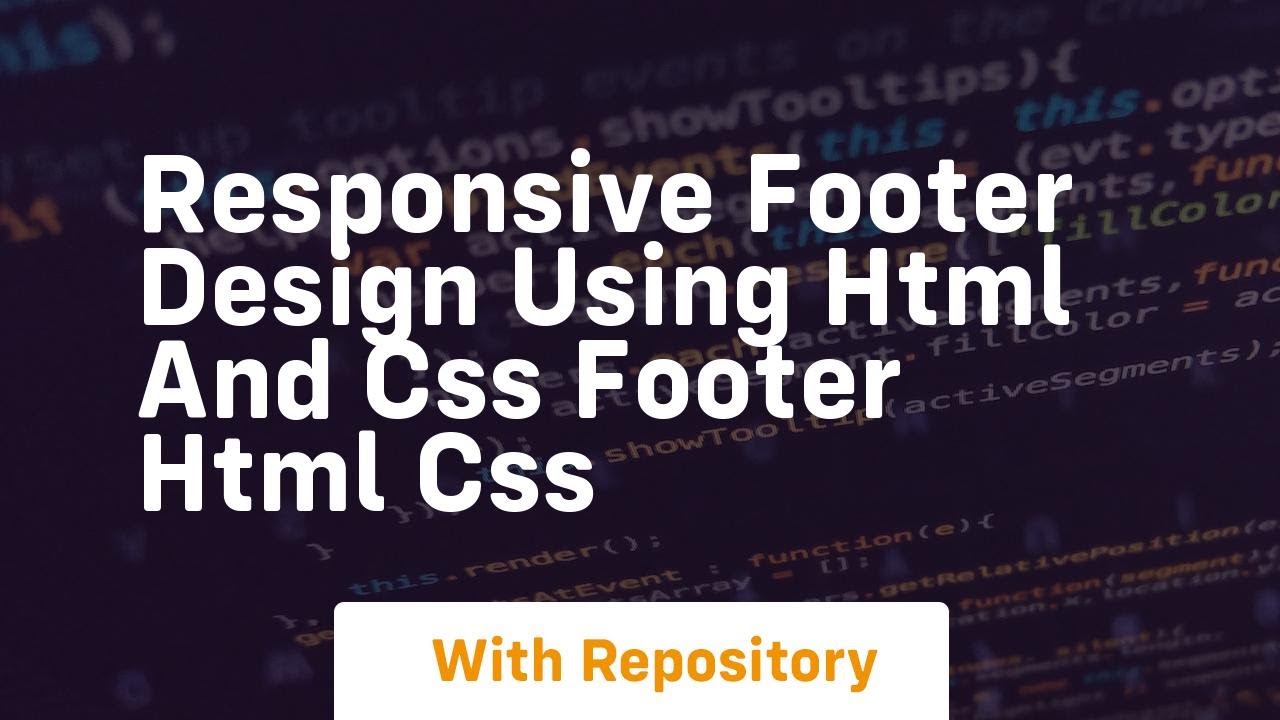 responsive footer design using html and css footer html css