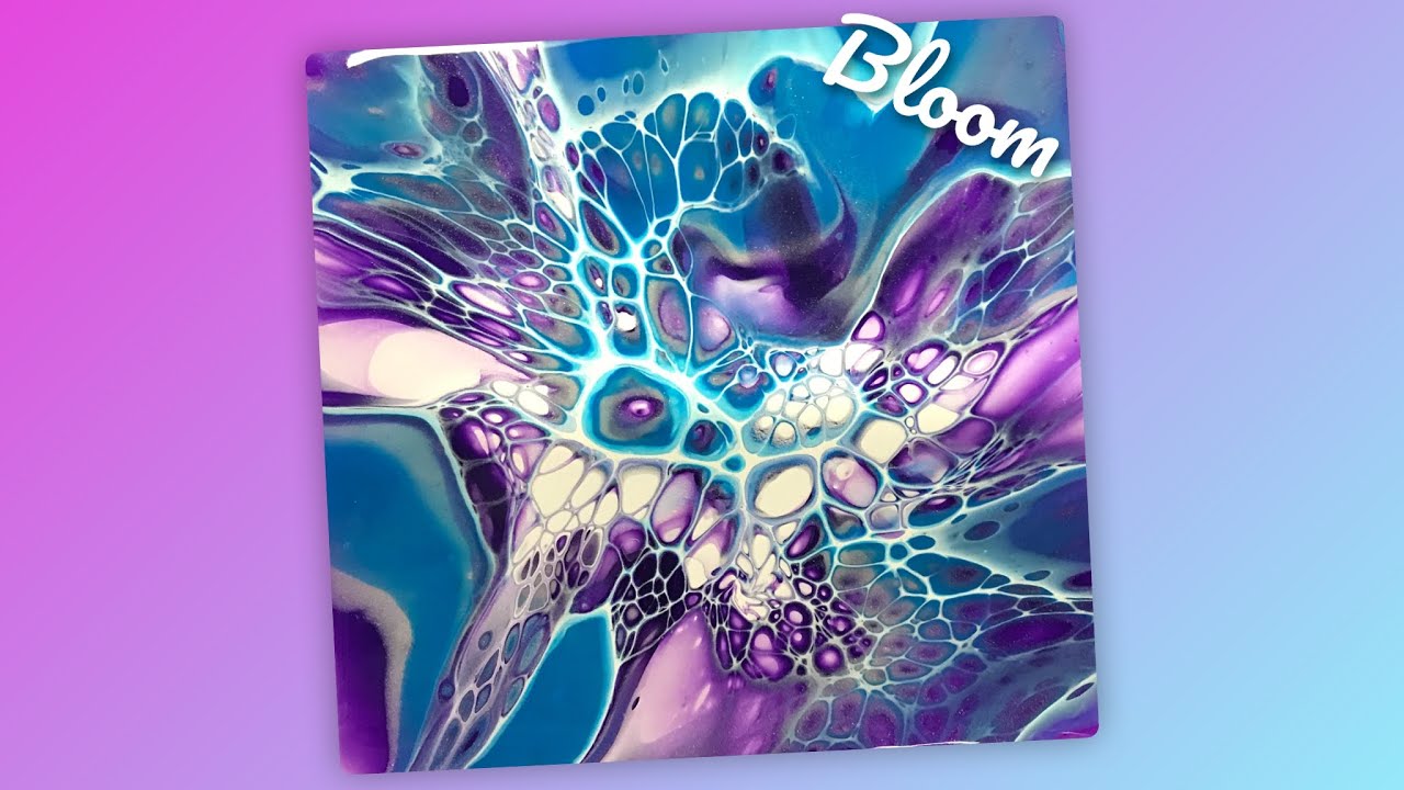 (643) How to Bloom and Spin Technique, Acrylic Pouring