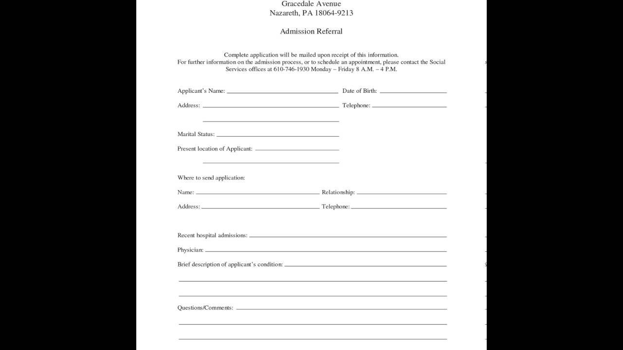 hospital discharge form template