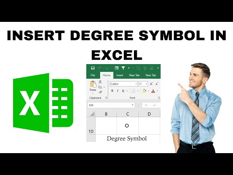 How to Insert Degree symbol in excel?