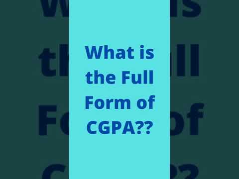 Full Form Of CGPA?? #shorts #cgpa