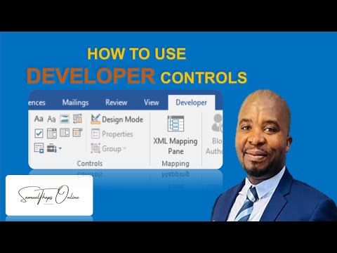 HOW TO USE DEVELOPER CONTROLS ON MICROSOFT WORD
