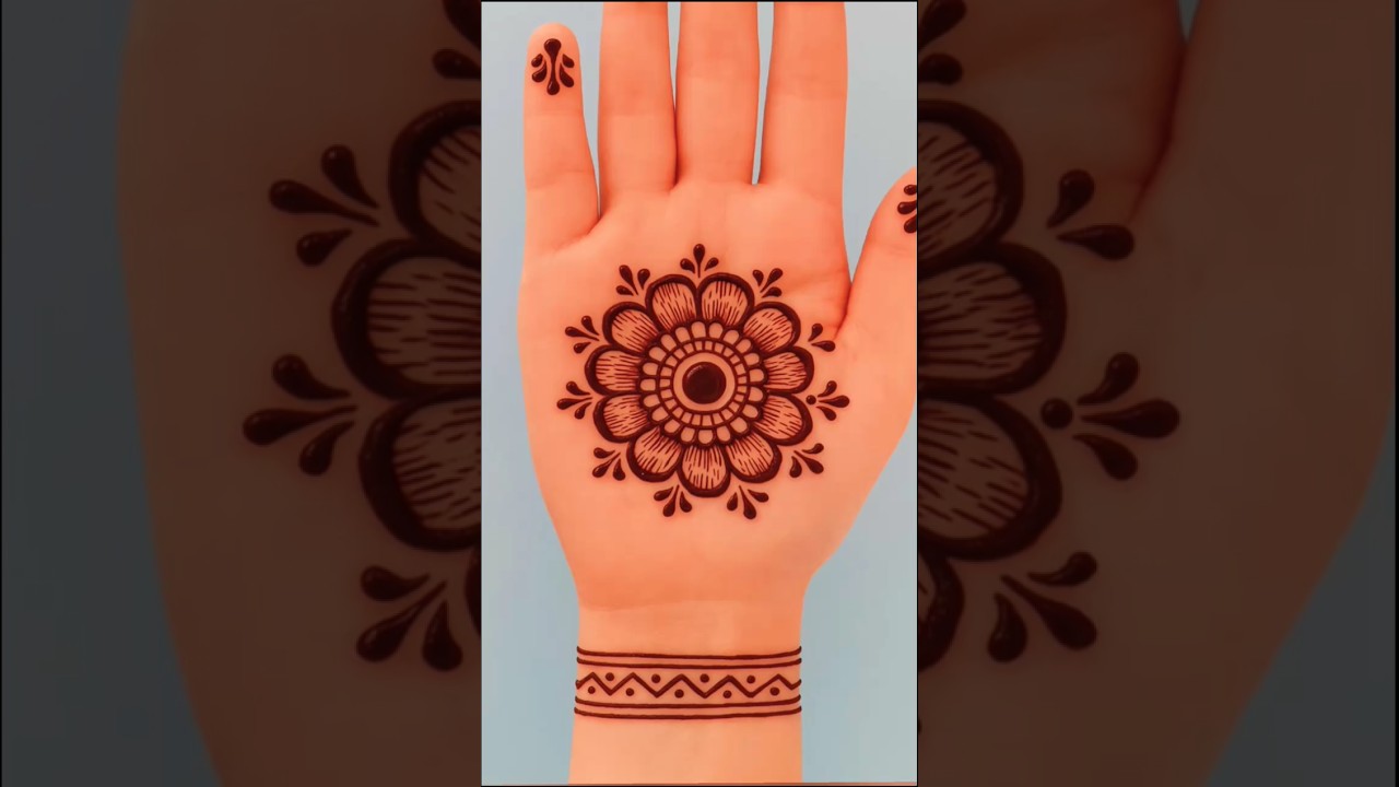 Easy tikki mehndi design 😍 #youtubeshorts #shortvideo #shortsfeed #shorts #eidmehndi #tikki #new