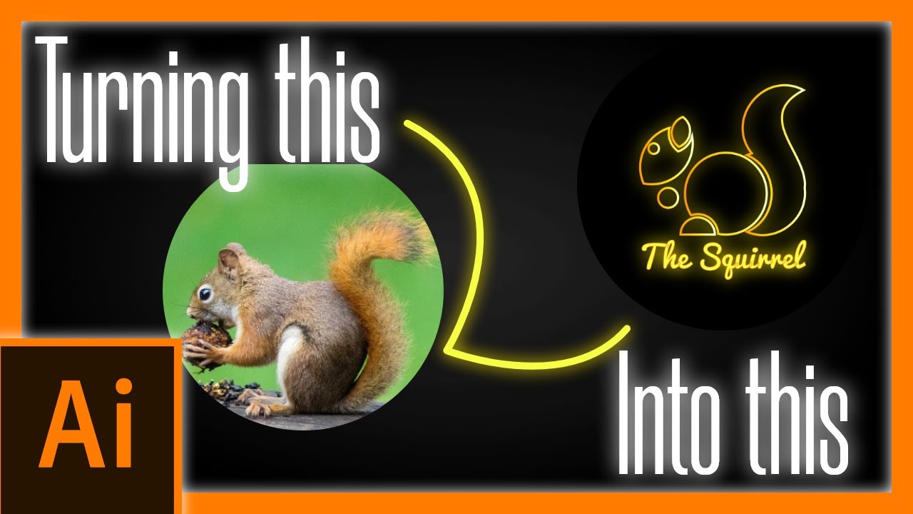 Making a Squirrel logo | illustrator