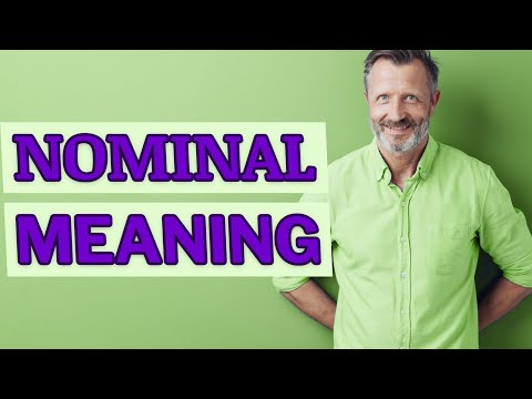 Nominal | Definition of nominal
