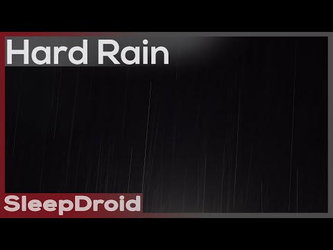 ► Hard Rain at Night ~ Heavy Rain Sounds for Sleeping (No Thunder) with Mostly Black Screen, Lluvia