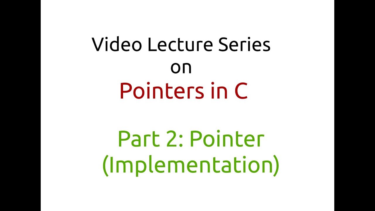 Pointer Basics (Implementation) #2