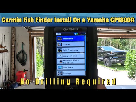Garmin Striker 4 Fish Finder Install on a Yamaha GP1800R No Drilling Required
