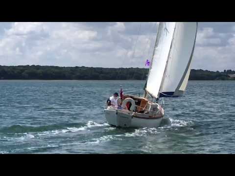 Bowman 26 long keel boat on the Stour in Essex